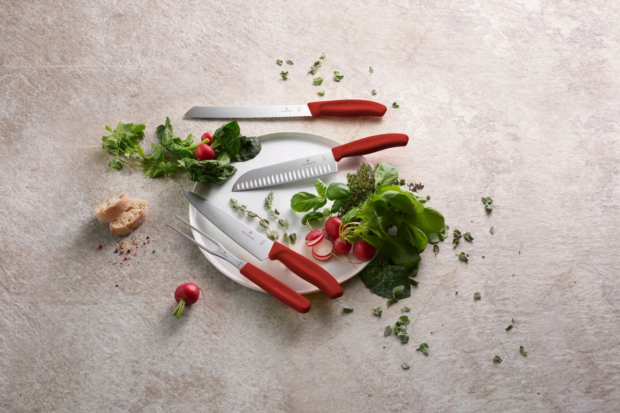 The power of red amongst the kitchen knives | Victorinox United Kingdom