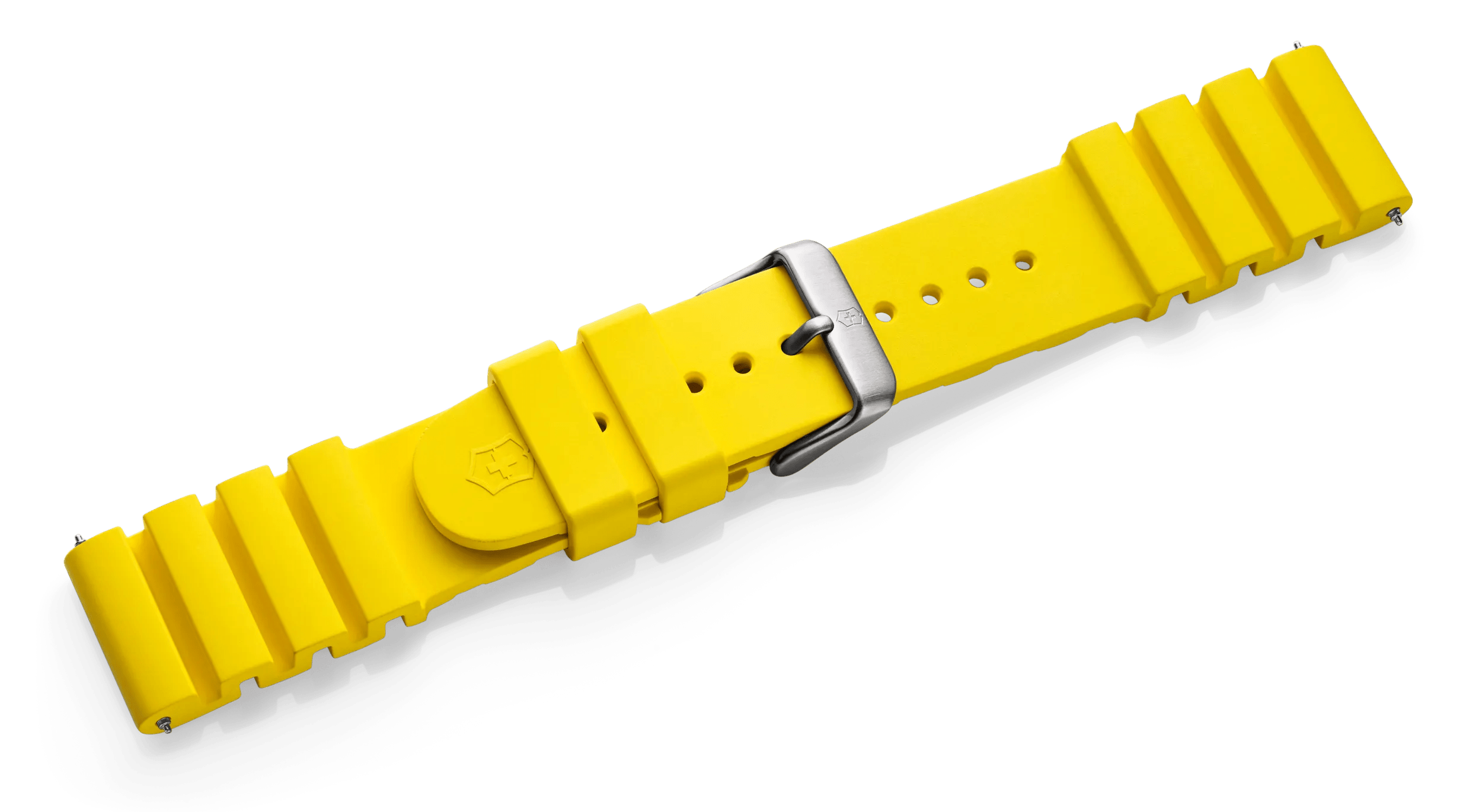 Victorinox Yellow rubber strap with buckle in Yellow rubber strap with ...