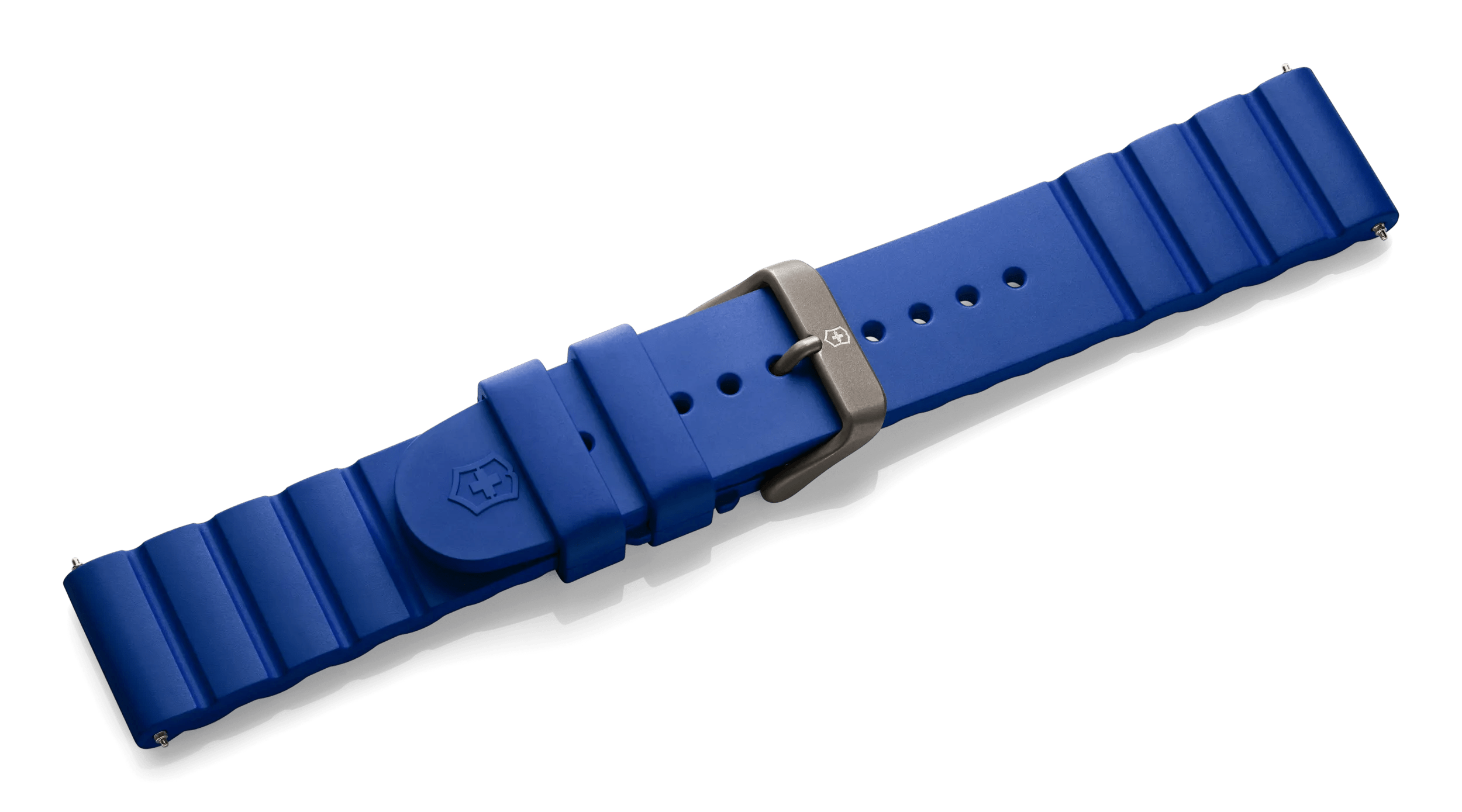 Victorinox Blue rubber strap with buckle in Blue rubber strap with ...